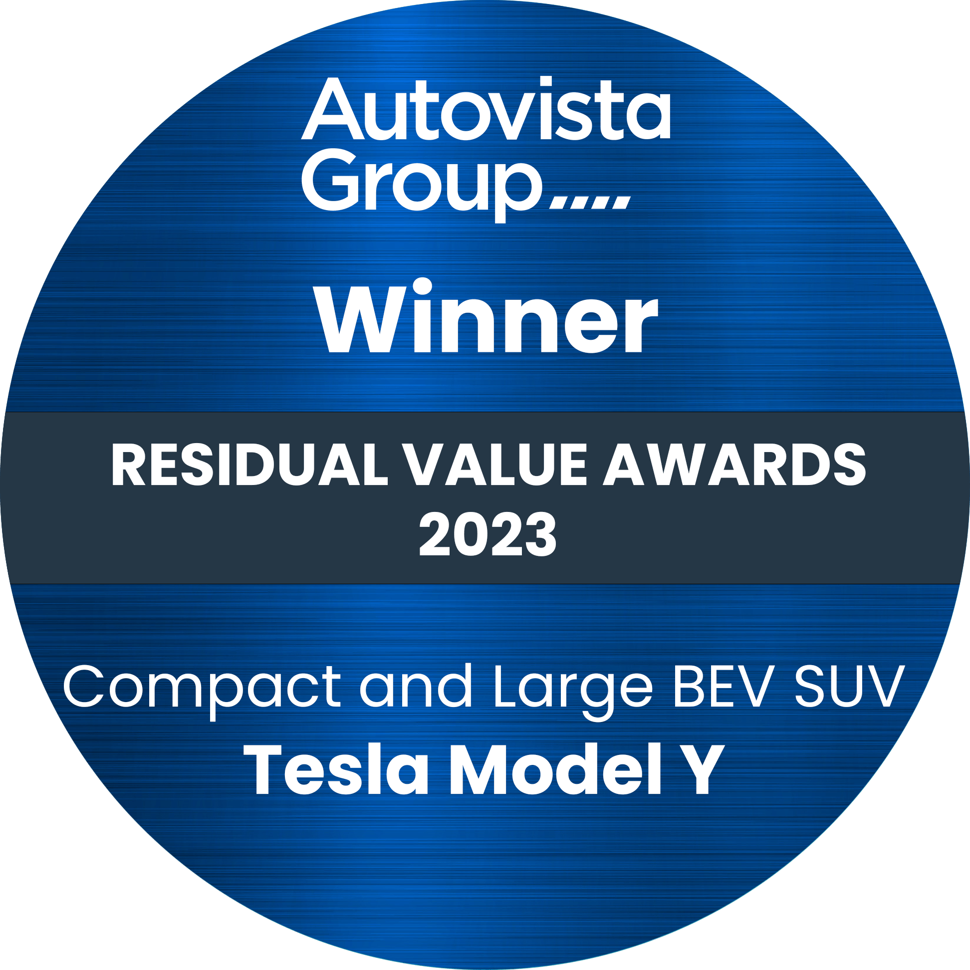 Tesla Model Y wins the Compact and Large BEV SUV RV Award